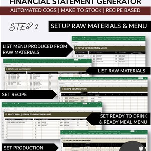 Bakery Shop Financial Statement Generator | Automated Income - Balance ...