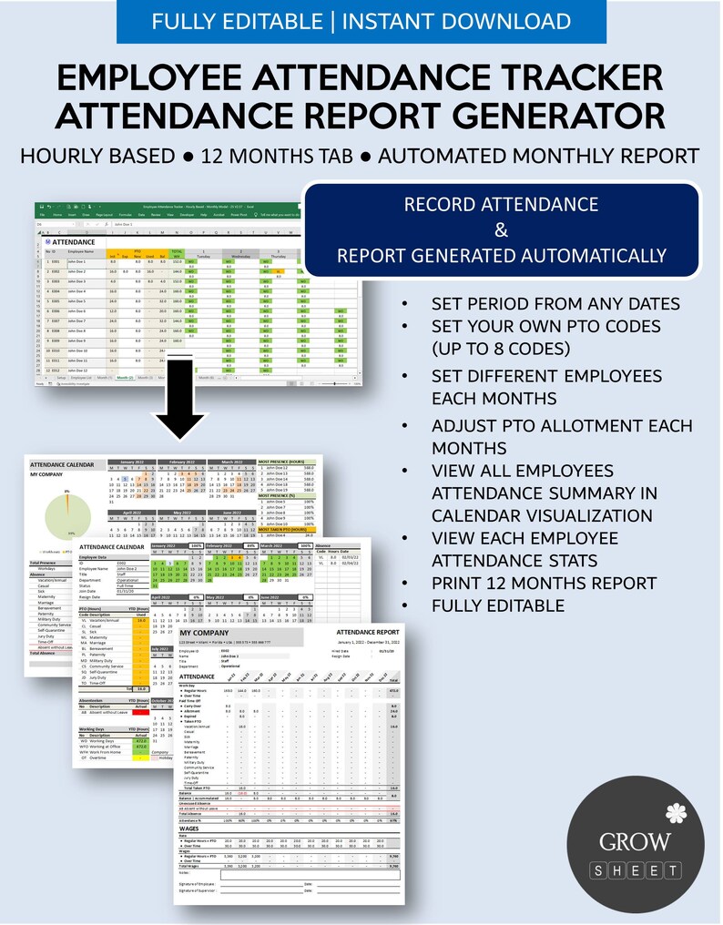Employee Attendance Tracker and Report Generator Leave Planner ...