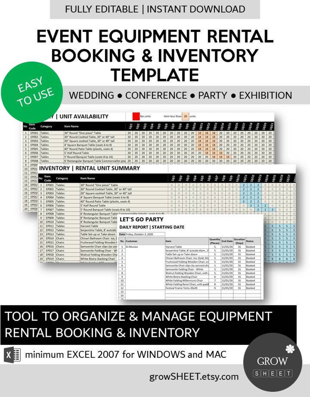 Wedding Party Ceremony Event Equipment Rental Business Booking and ...