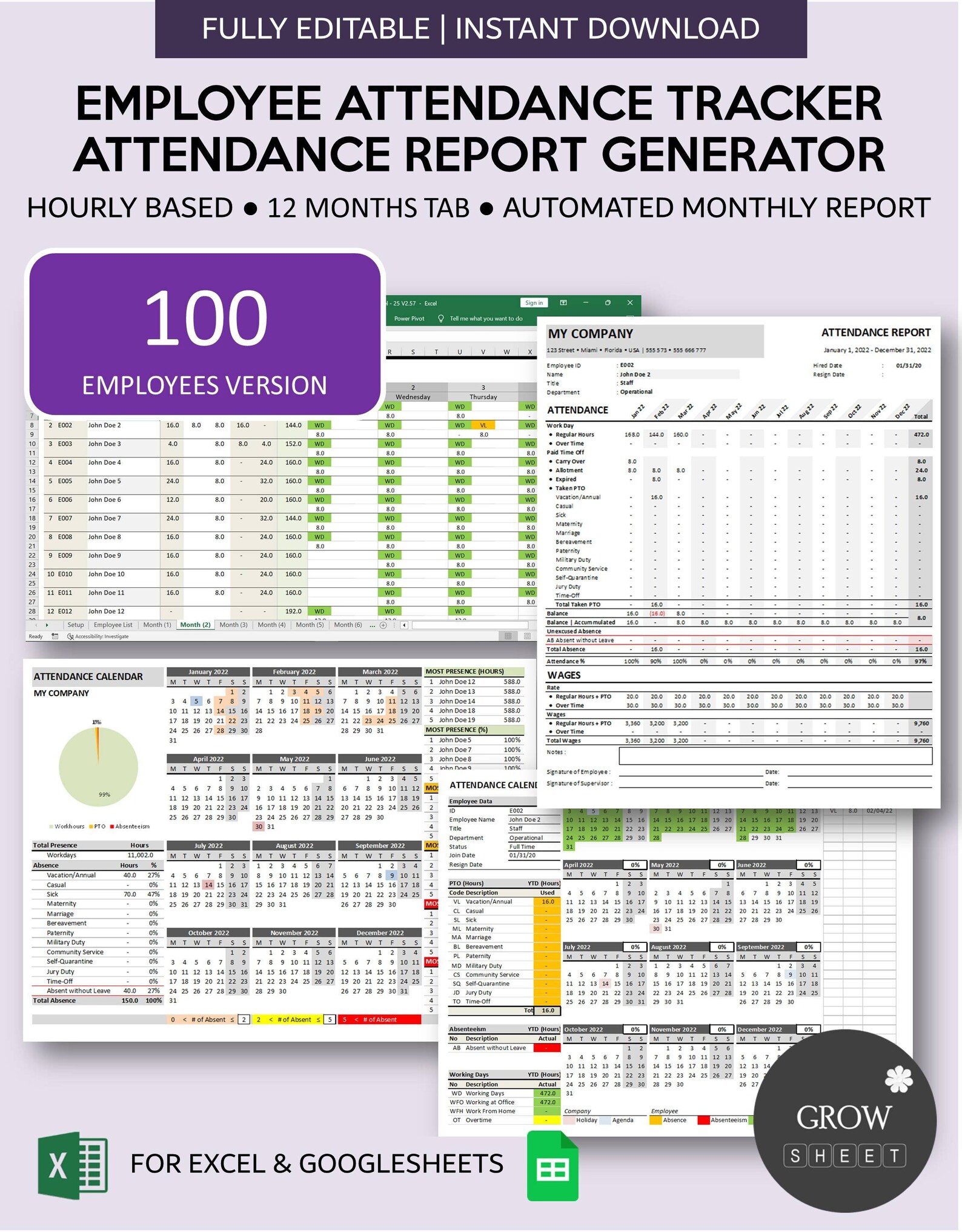 Employee Attendance Tracker and Report Generator | Leave Planner ...