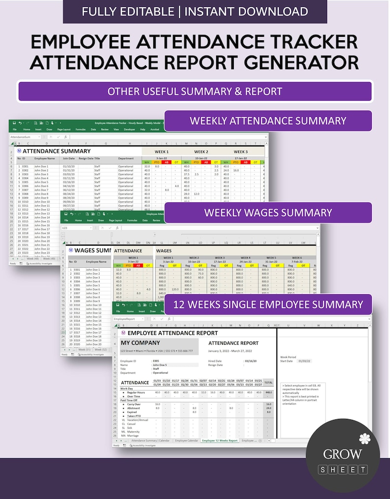 Employee Attendance Tracker and Automated Report Generator | Weekly ...
