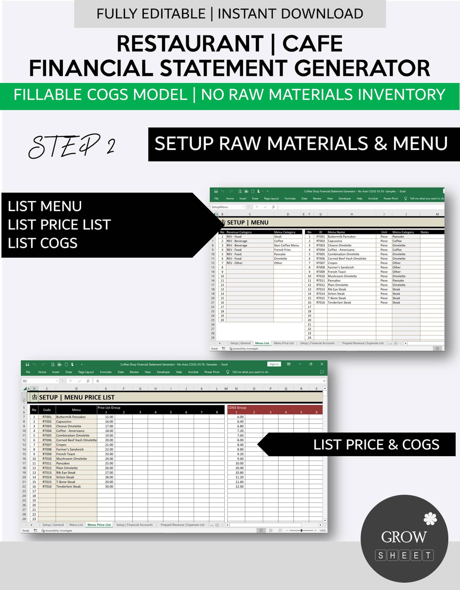 Restaurant Business Financial Statement Generator Automated Income ...