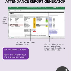 Employee Attendance Tracker and Report Generator | Monthly Leave ...