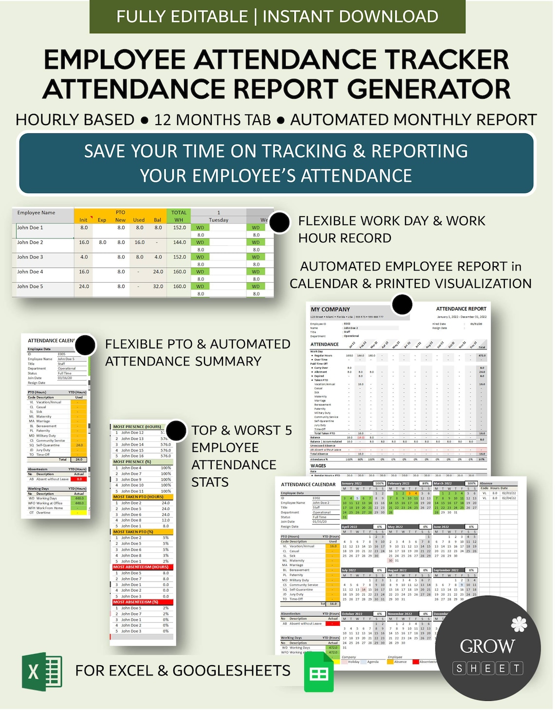 Employee Attendance Tracker and Report Generator | Leave Planner ...