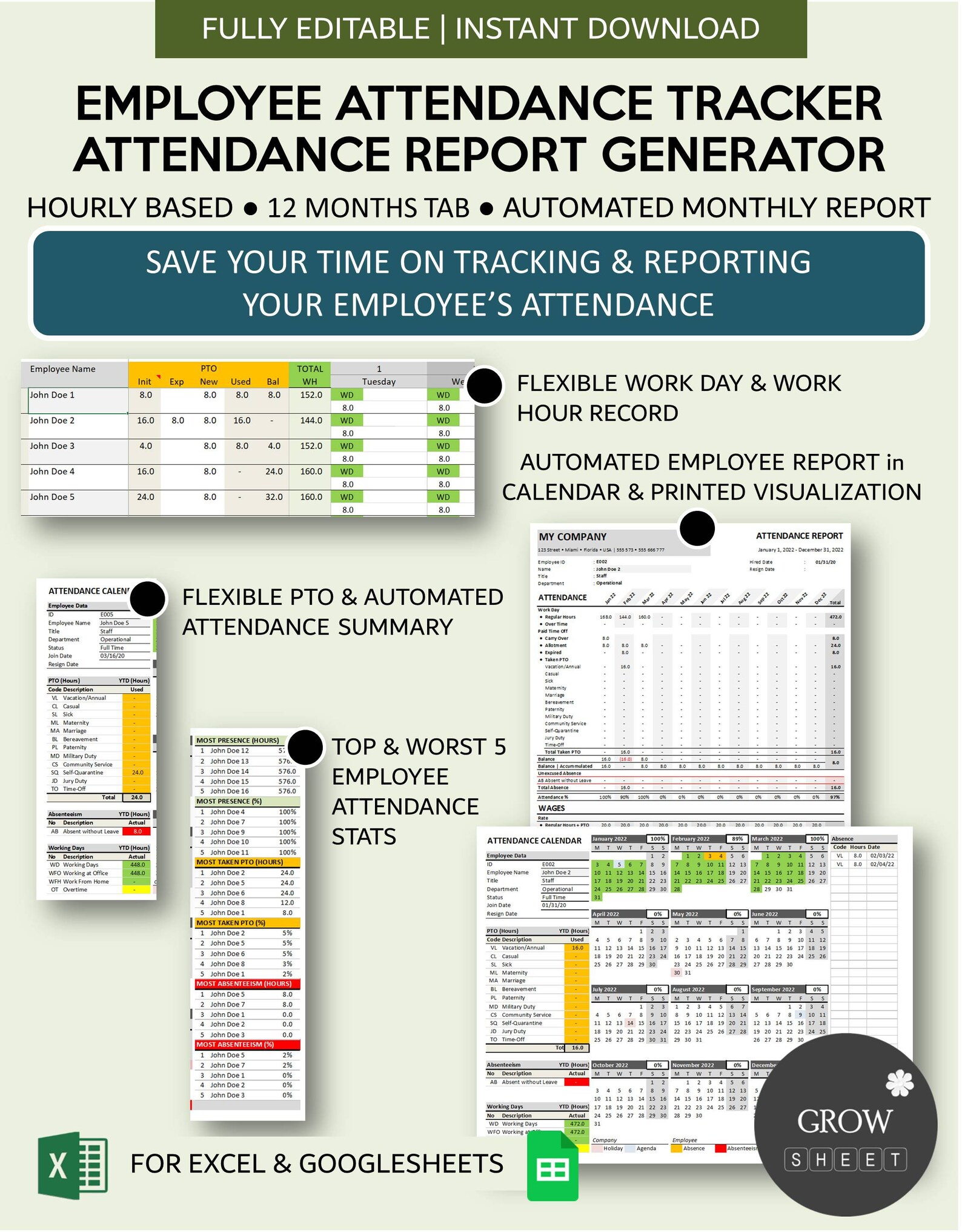 Employee Attendance Tracker and Report Generator | Leave Planner ...