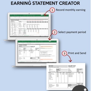Salary Slip Generator | Earning Statement Template | Pay Slip Creator ...