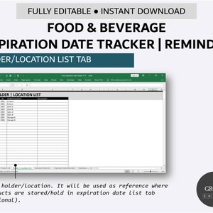 Food and Beverage Expiry Date Tracker | Simple Inventory Database With ...
