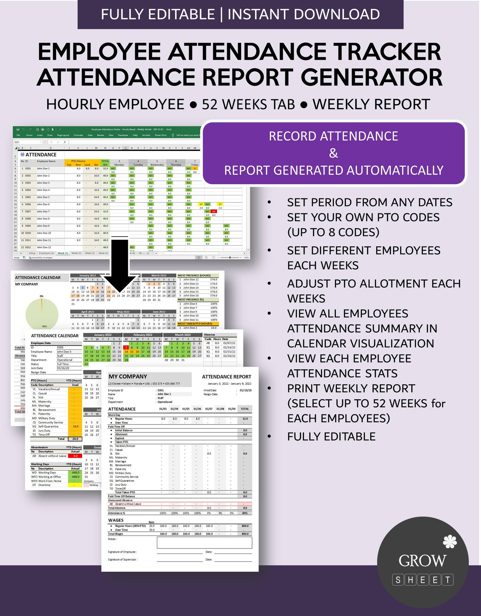 Employee Attendance Tracker and Automated Report Generator | Weekly ...