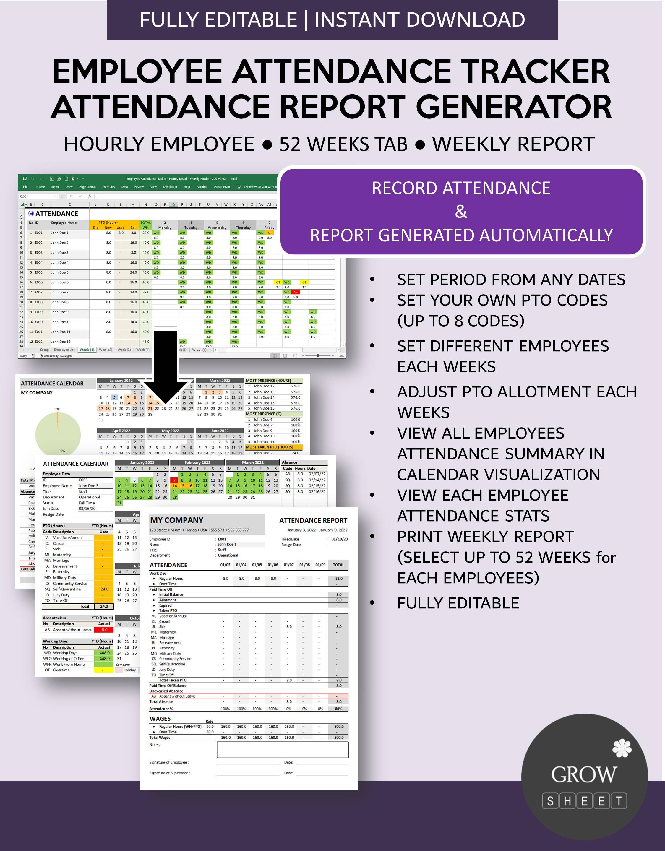 Employee Attendance Tracker and Automated Report Generator | Weekly ...