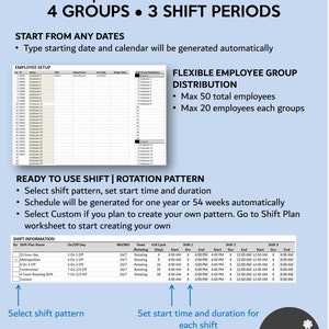 Employee Work Shift Schedule Generator | Hourly Work Scheduler ...