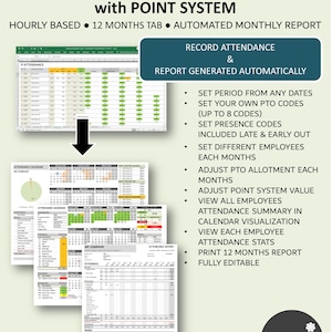 Employee Attendance Tracker With Disciplinary Point System | Automated ...