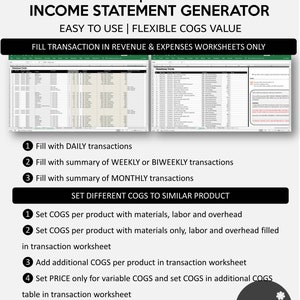 Restaurant Business Income Statement Generator | Automated Profit ...