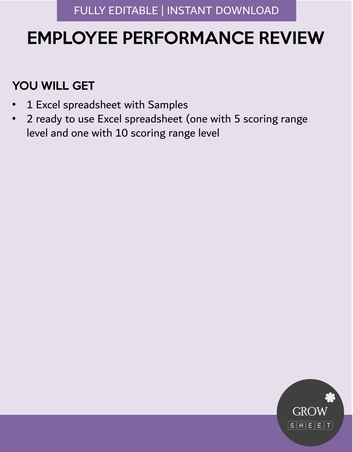 Employee Performance Review Template With Database | Performance ...
