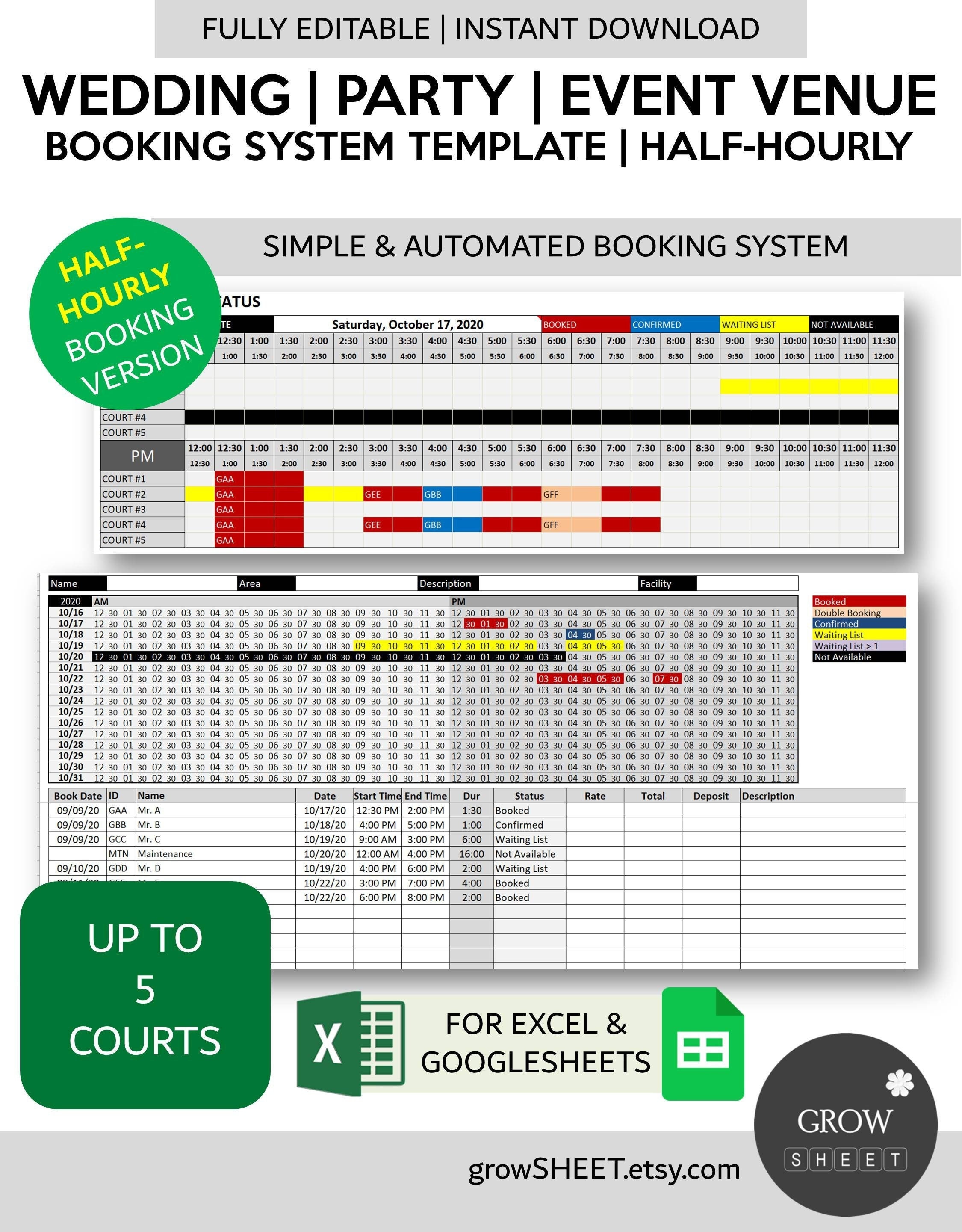Event Venue Booking Template | Conference - Meeting Room Reservation ...