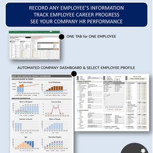 Employee Database Management System for Excel and Google Sheets | Human ...