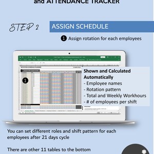 Work Rotating Generator Template and Attendance Tracker Automated ...