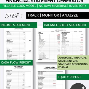 Coffee Shop Business Financial Statement Generator | Automated Income ...