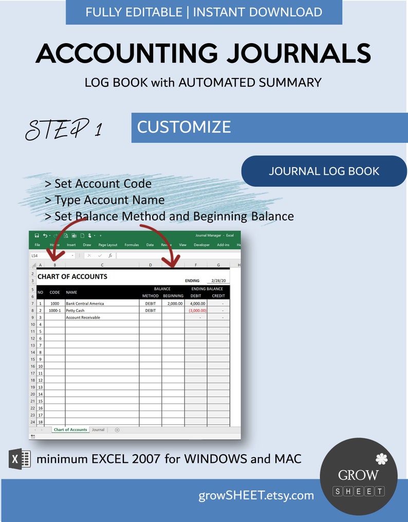 Printable Accounting Journal Forms | Accounting Journal Excel ...