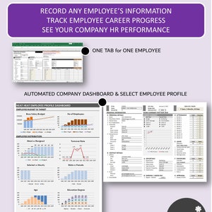 Employee Database Management System for Excel and Google Sheets | Human ...