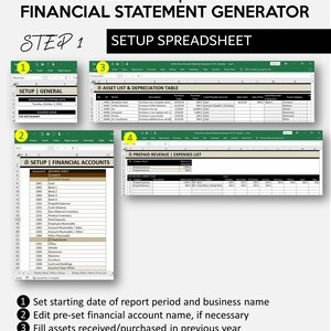 Coffee Shop Business Financial Statement Generator | Automated Income - Balance Sheet - Cash ...
