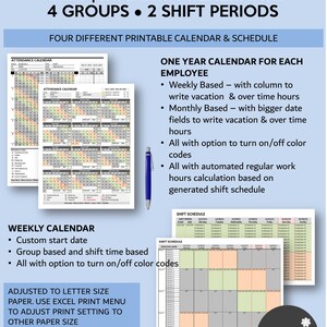 Shift Schedule Generator | Hourly Employee Work Rotation Scheduler ...