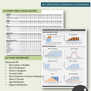 Employee Database Management System for Excel and Google Sheets | Human ...