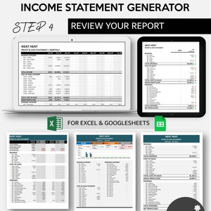 Coffee Shop Business Income Statement Generator | Automated Profit ...