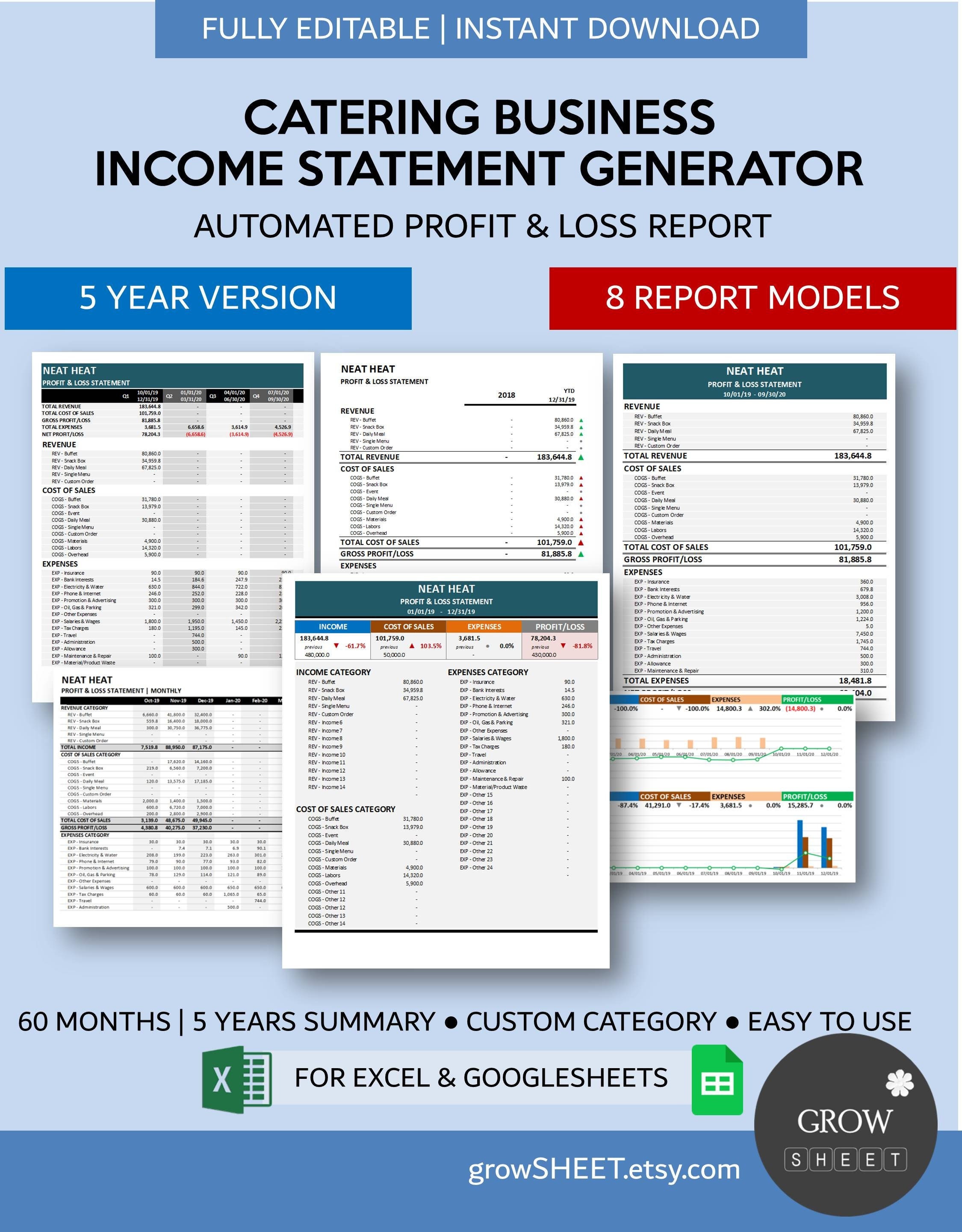 Income Statement Template Excel