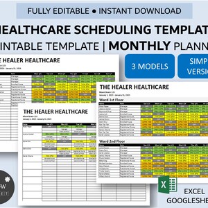 Healthcare Scheduling Template | Multi Roles-location-shift Period ...