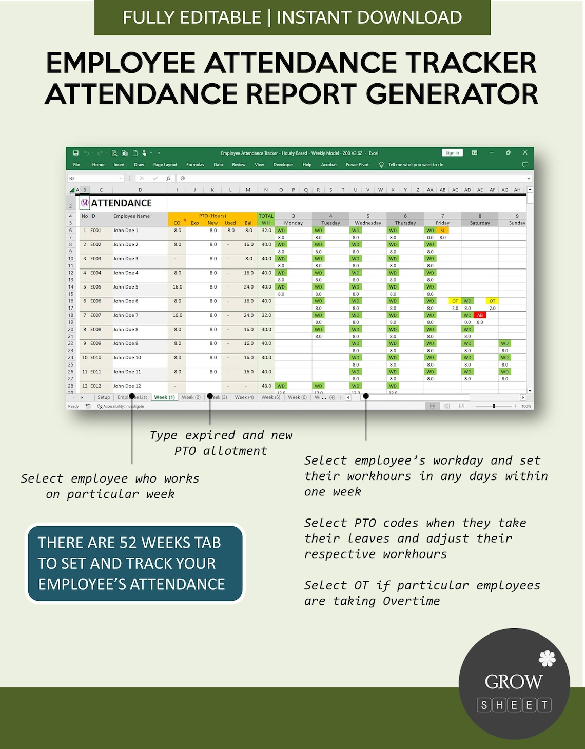 Employee Attendance Tracker and Automated Report Generator Weekly Leave ...