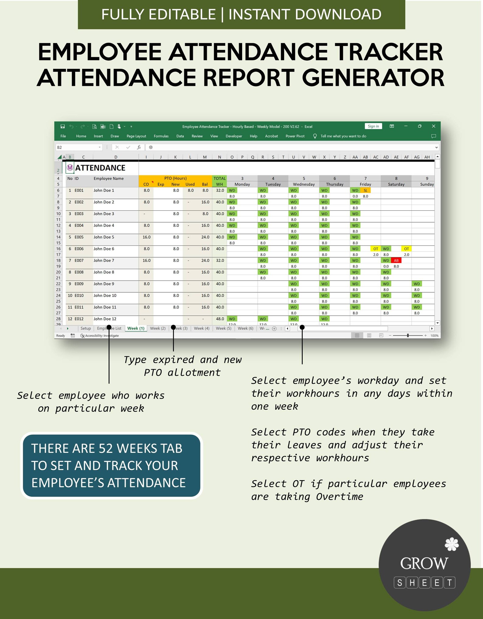 Employee Attendance Tracker and Automated Report Generator | Weekly ...