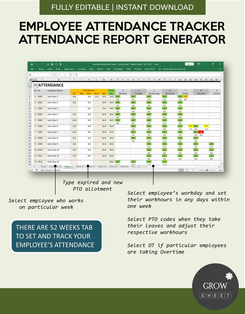 Employee Attendance Tracker and Automated Report Generator | Weekly ...