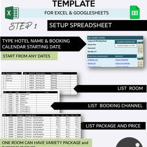 Hotel Booking System Template | Hotel Reservation Spreadsheet for Excel ...