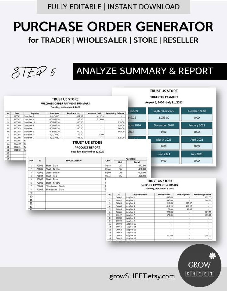 Purchase Order Generator for Trading Companies| Purchase Order Template ...