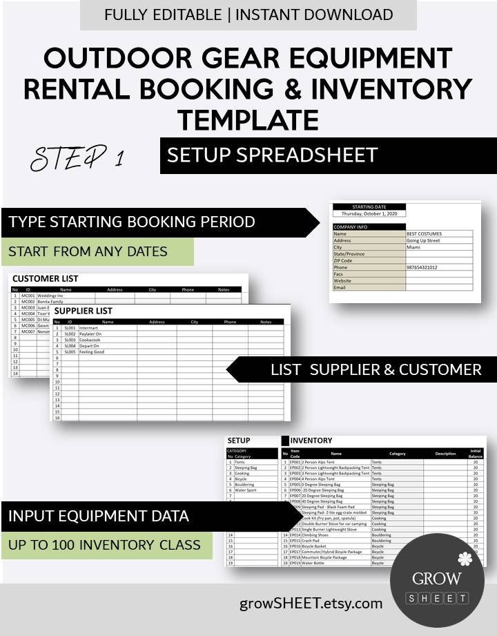 Outdoor Gear Equipment Rental Booking and Inventory Management Template ...