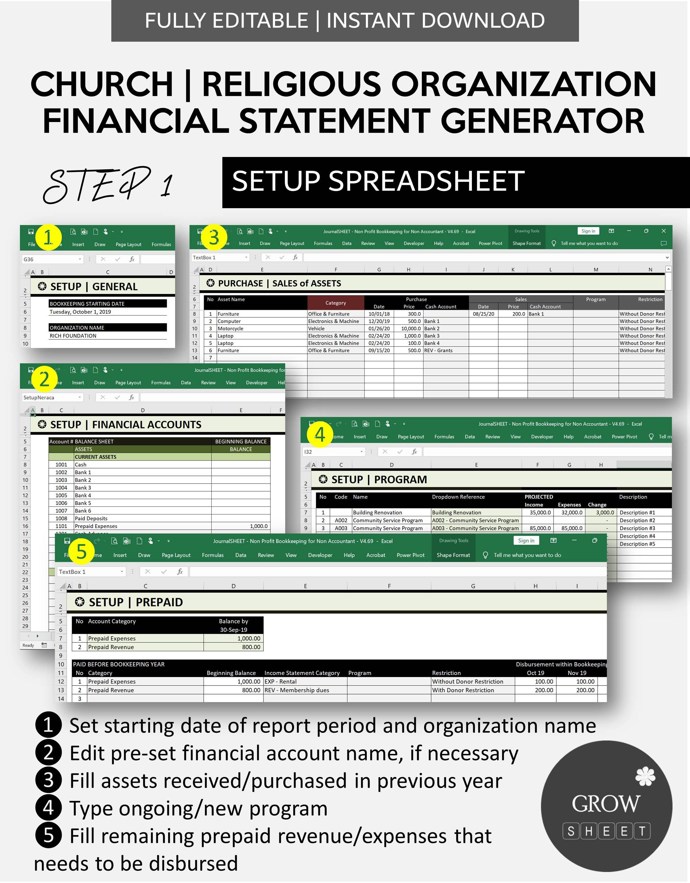 Church Financial Statement Generator | Religious Organization Automated ...