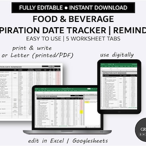 Food and Beverage Expiry Date Tracker | Simple Inventory Database With ...