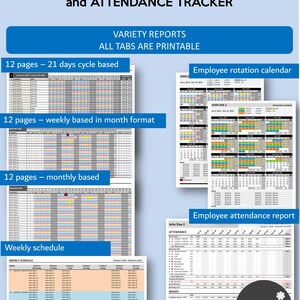 Work Rotating Generator Template and Attendance Tracker | Automated ...