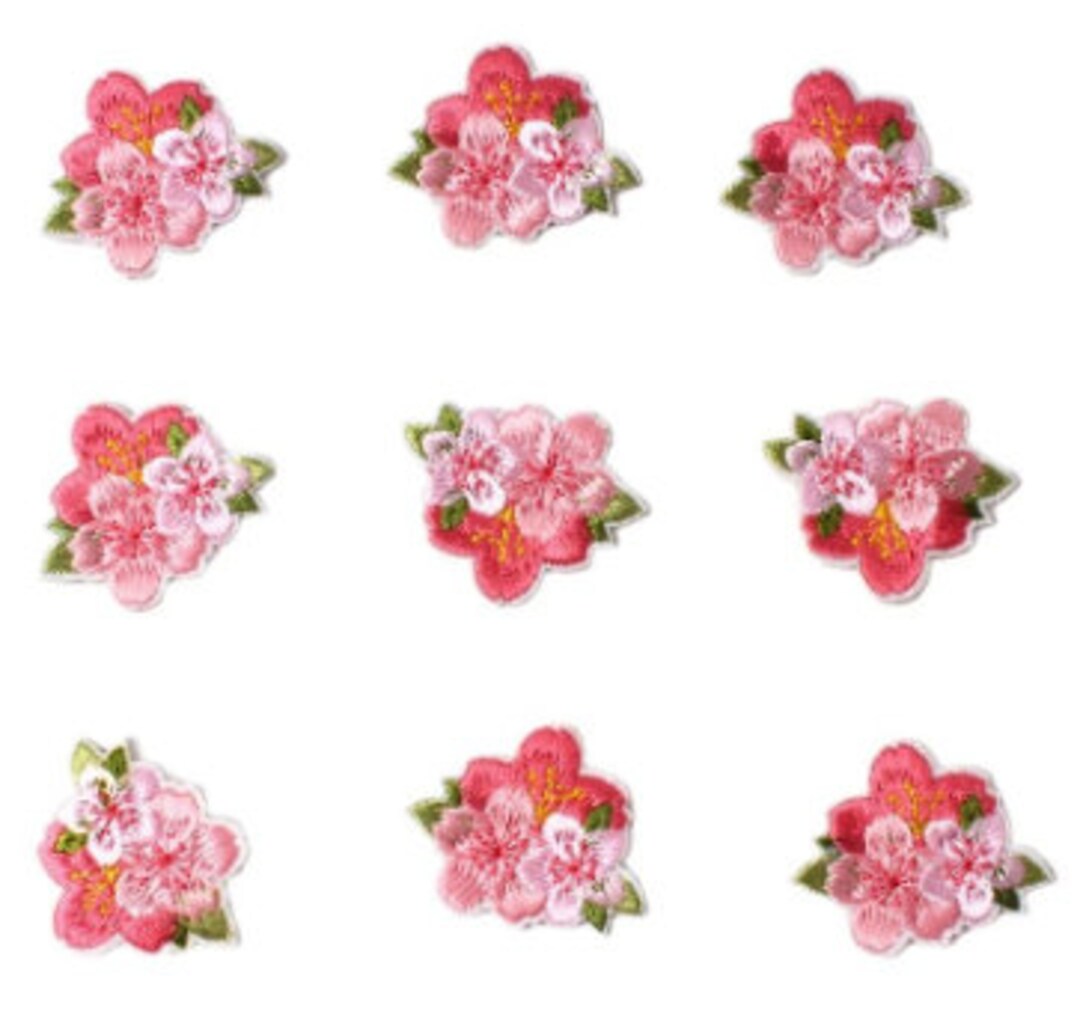 10pcs Embroidery Flower Patches Iron on Flowers Stickers for Garments ...