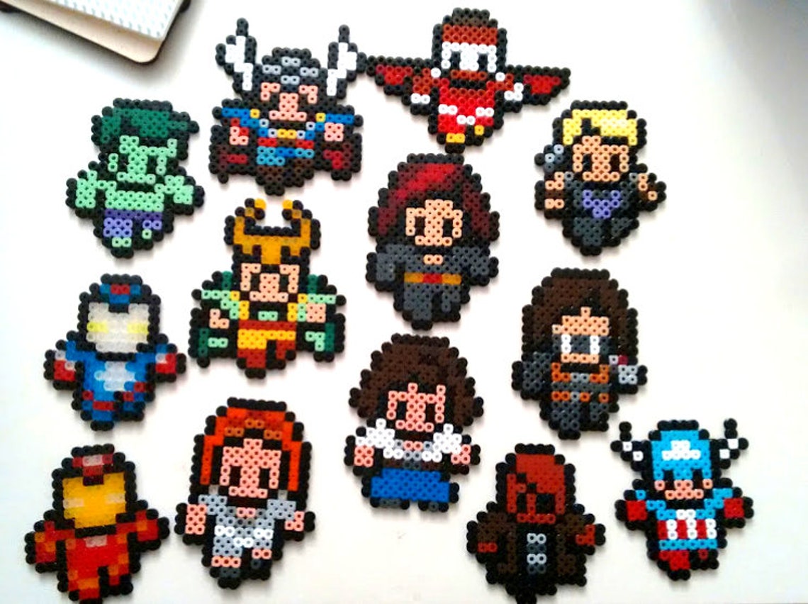 Marvel Fuse Beads Available as Fridge Magnet or Keyring | Etsy