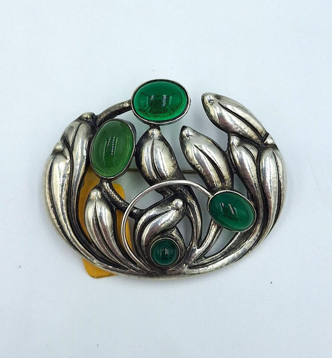 Unique Vintage Designer Brooch by Adolf Mayer Made of Silver With ...