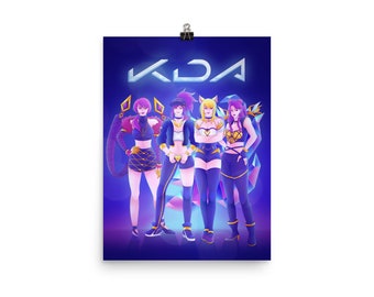 K/DA Akali Painting League of Legends Signed Fine Art Print - Etsy