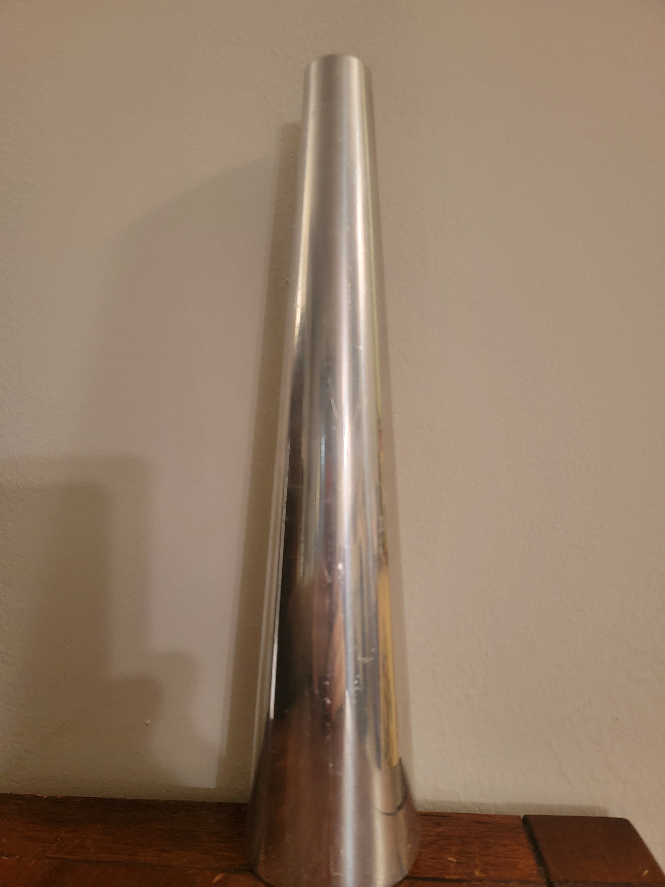 Modernist Mid Century Modern MCM Silver Conical Bud Vase Candlestick ...