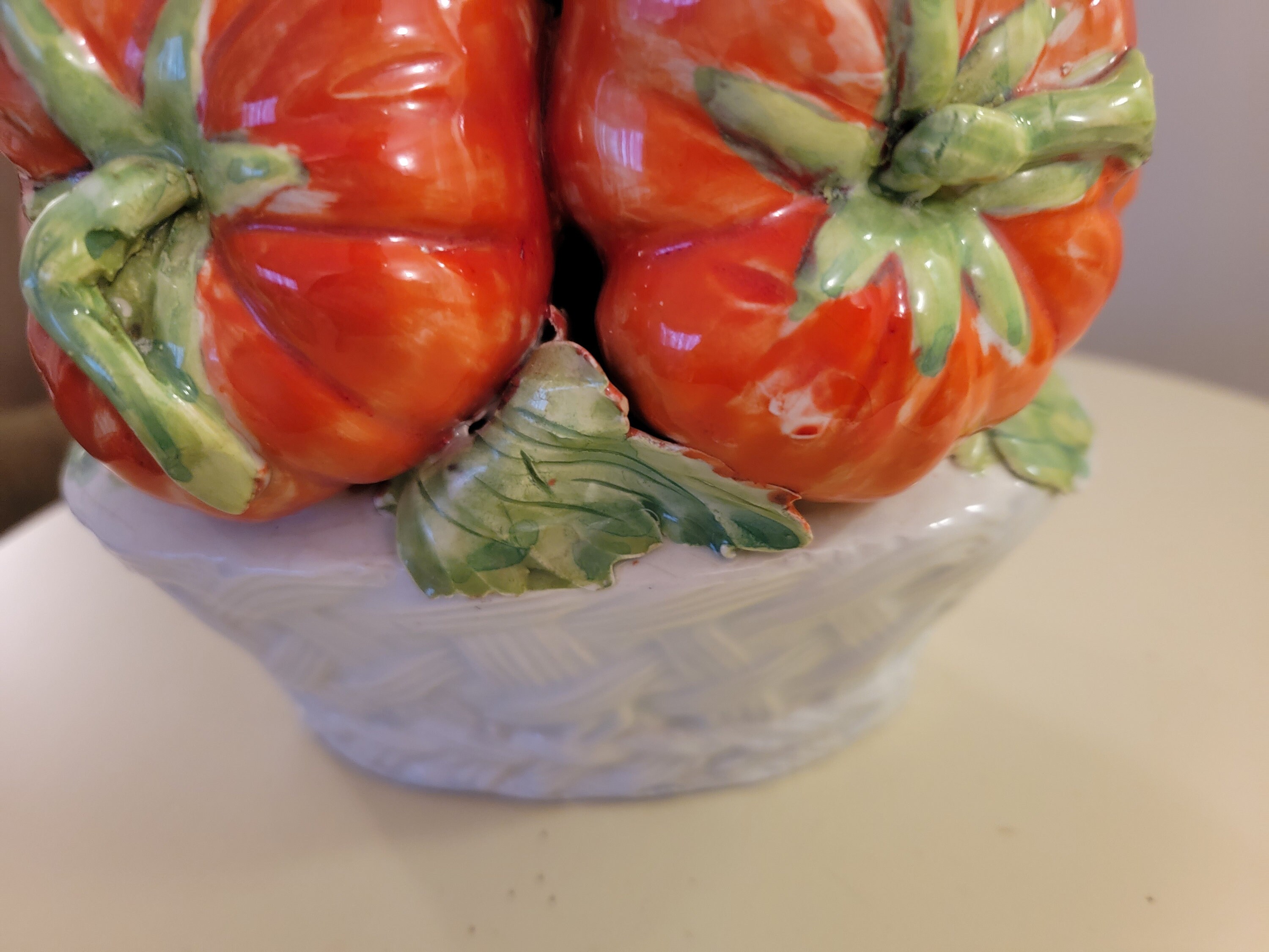 Capodimonte Style Italian Figural Basket of Tomatoes Porcelain - Etsy