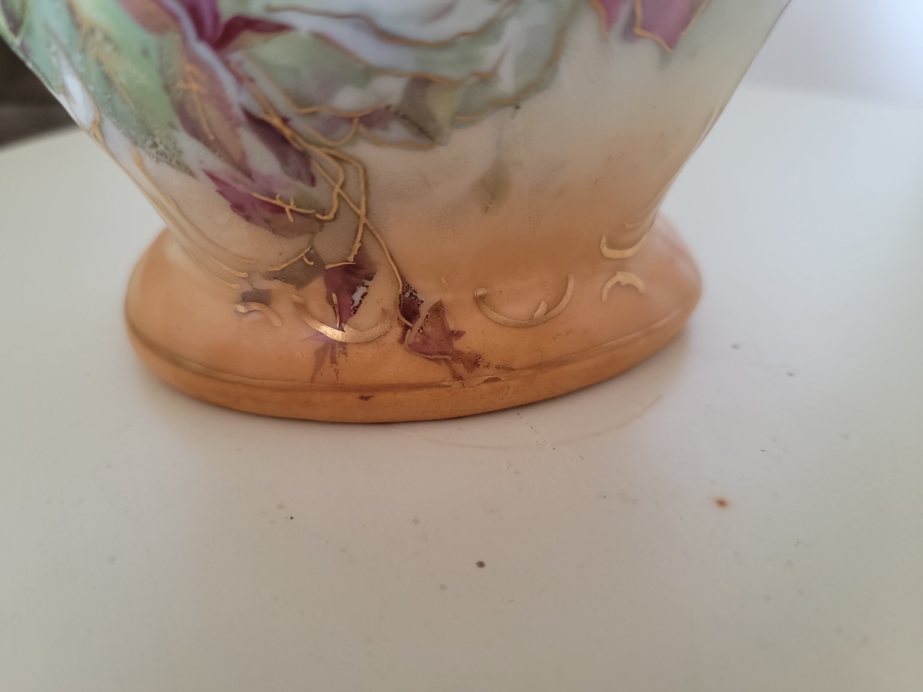 Antique Austrian Porcelain Orange and White Floral Rose Vase - Etsy