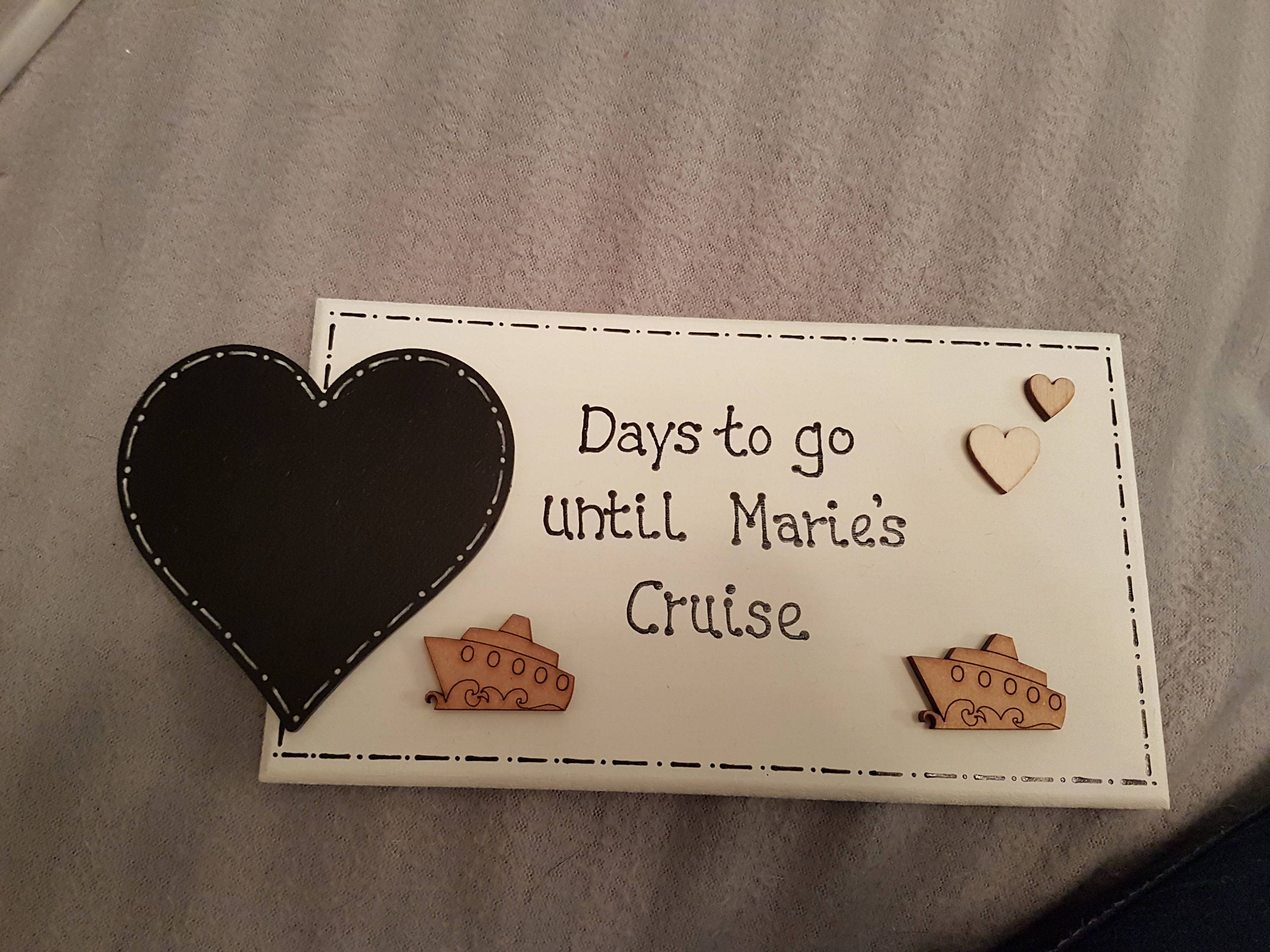 Personalised Countdown Plaque for Cruise Choice of Wording - Etsy