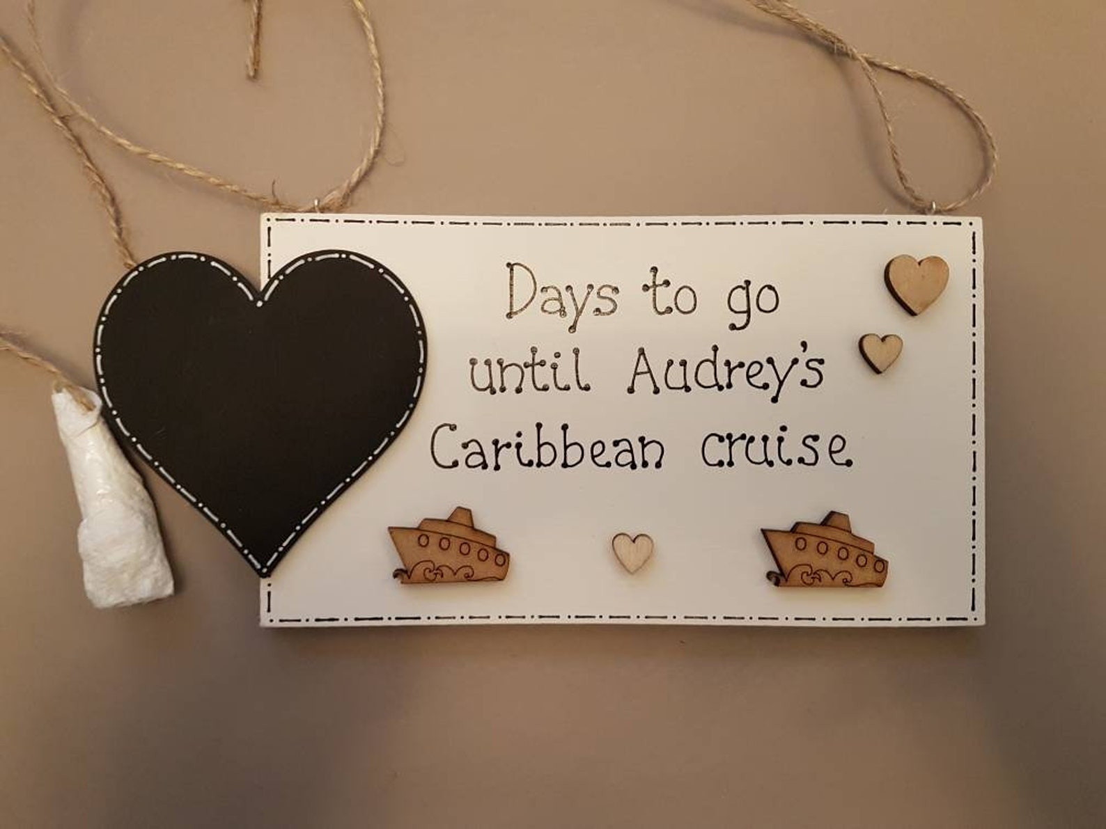 Personalised Countdown plaque for Cruise | Etsy