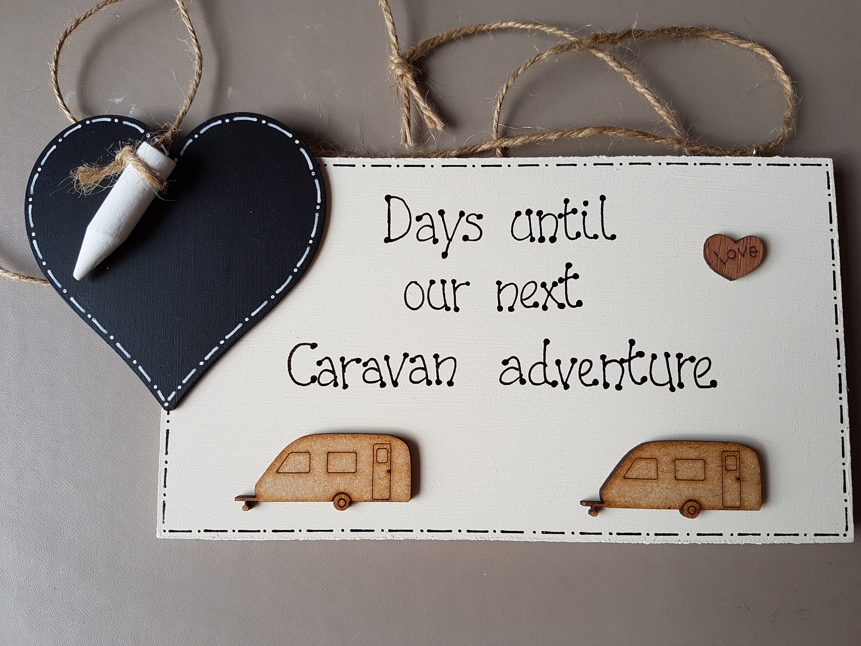 Personalised Hand Made Campervan, Caravan, Camping Holiday Countdown ...