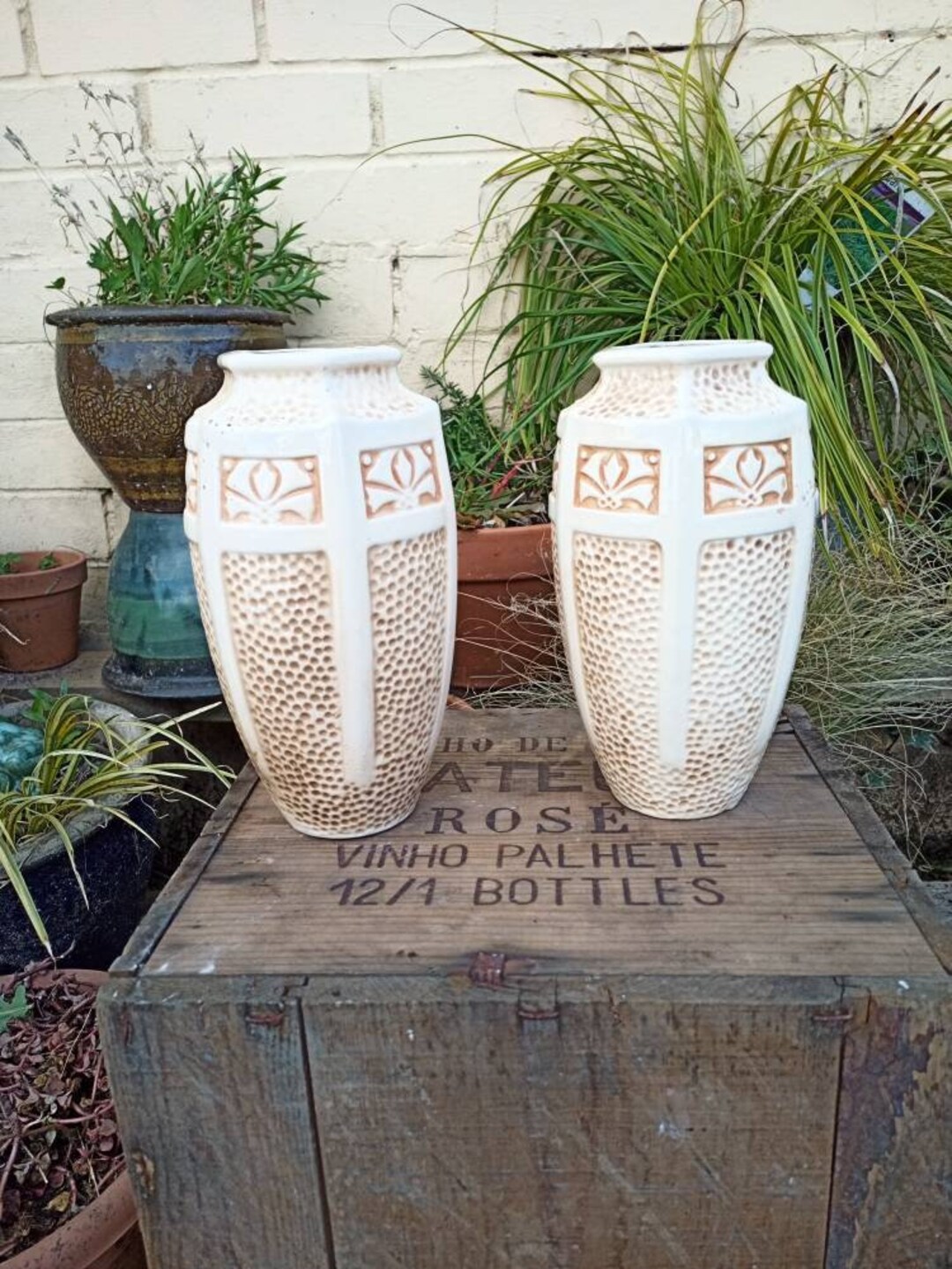 Bretby Clanta Vases, Art Deco Vases Pair - Etsy UK