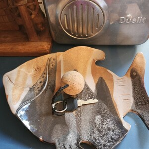 Studio Pottery Fish Shaped Shallow Bowl Platter Suitable for Display or ...